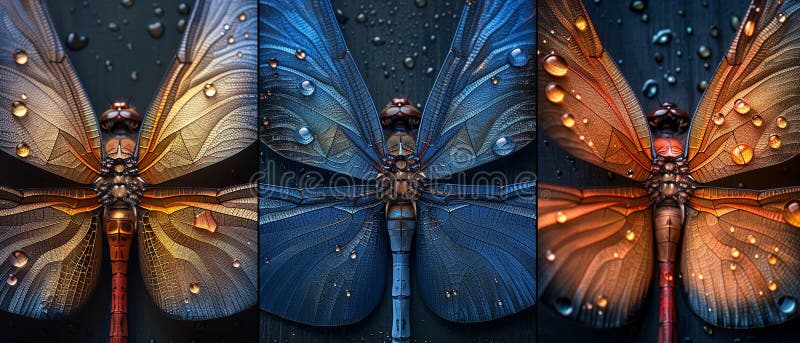 Close-up of a Dragonflys Wings Stock Image - Image of evolution ...