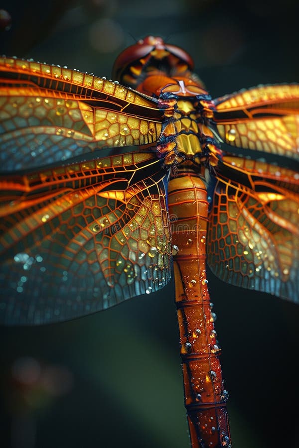 Close-up of a Dragonflys Wings Stock Image - Image of majstic, airborne ...