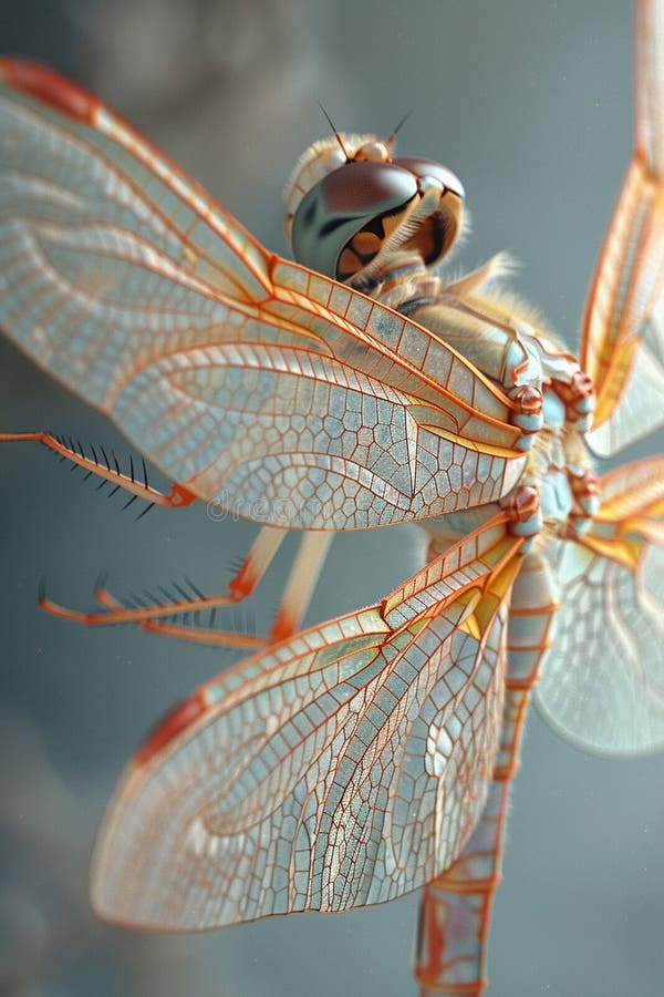 Close-up of a Dragonflys Wings Stock Photo - Image of airy, exquisite ...