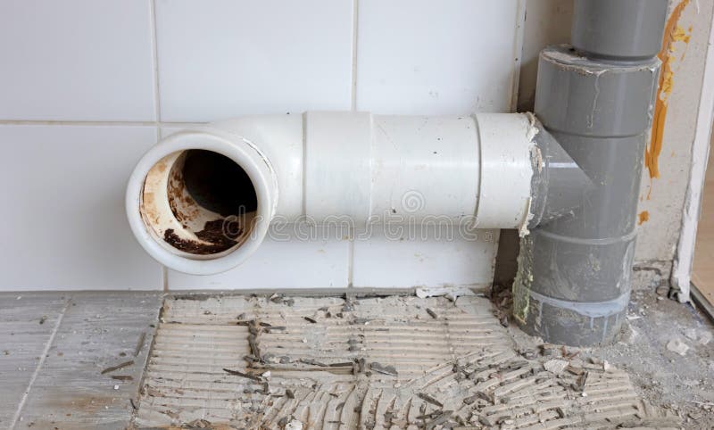 Close Up Drainage Pipe of the Toilet Stock Photo - Image of home ...