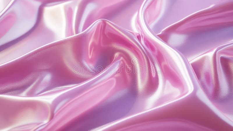 Close-up of Draped Pink Satin Fabric with Iridescent Sheen Stock ...