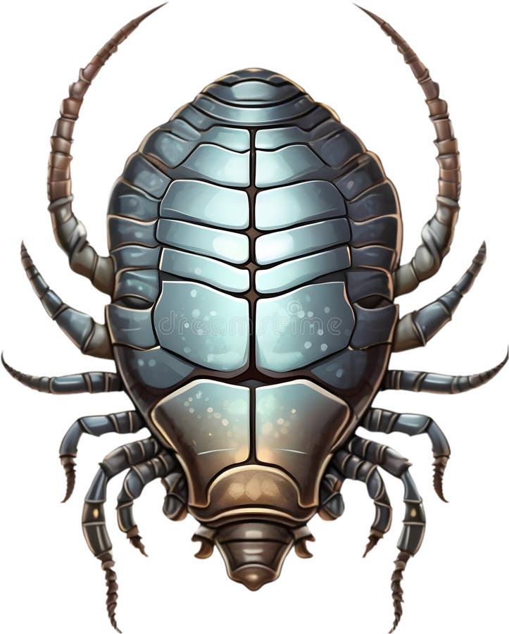 Drawing of an Isopod in a Minimalist Style. AI-generated Stock Image ...
