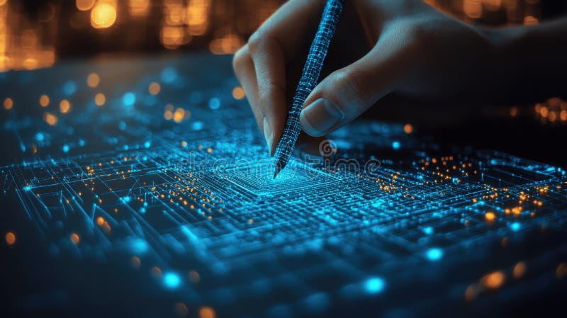 A Close-up of the Drawing and Pencil Correcting Project. the Pencil ...