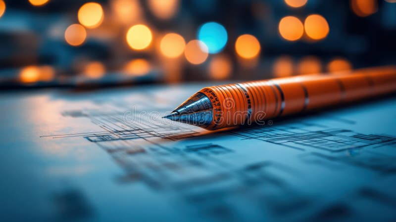 A Close-up of the Drawing and Pencil Correcting Project. Pencil Drawing ...