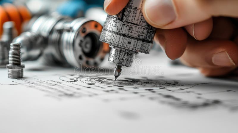 A Close-up of the Drawing and Pencil Correcting Project. Pencil Drawing ...