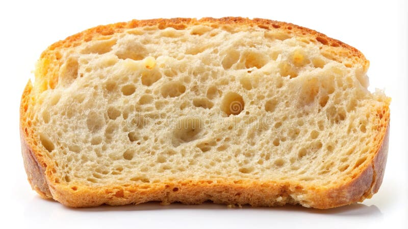 Close-Up of Dried Crispy White Bread Crumb Isolated on White ...