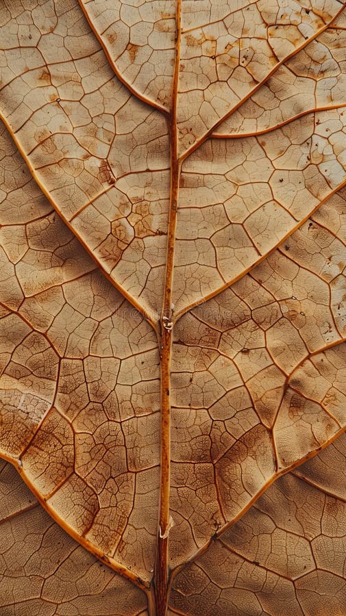 Close-up of Dried Leaf Showing Intricate Vein Pattern, Nature Texture ...