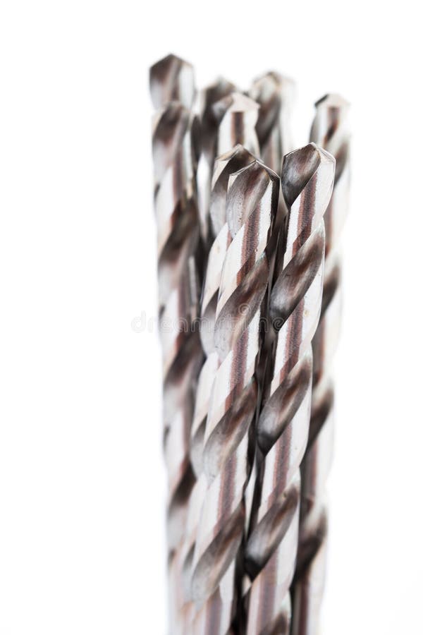 Close up Drill bits stock image. Image of isolated, twist - 60900465