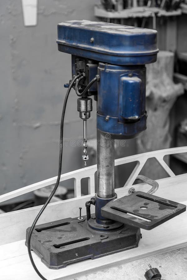 Close Up on the Drilling Machine Stock Image - Image of isolated, metal ...