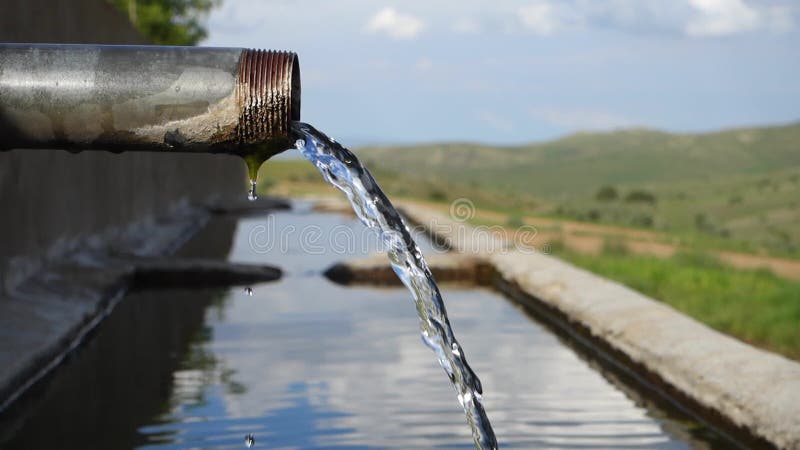 Close-up of Drinking Water Fountain Flowing from the Pipe,clear Water ...