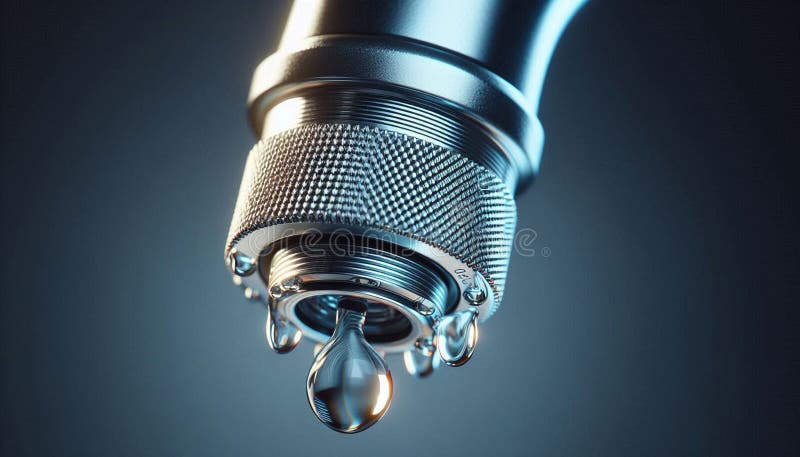 Close-Up of Dripping Faucet with a Water-Saving Aerator Attached Stock ...