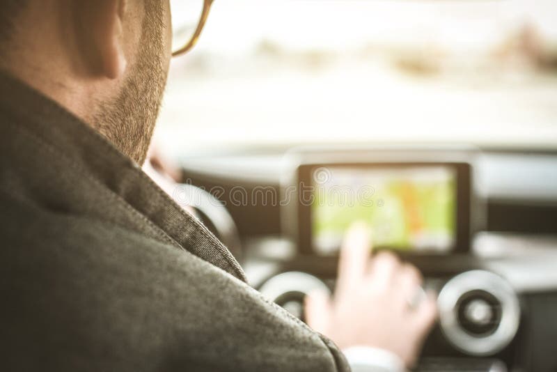 Touch Screen on Navigation. Stock Photo - Image of city, interior ...