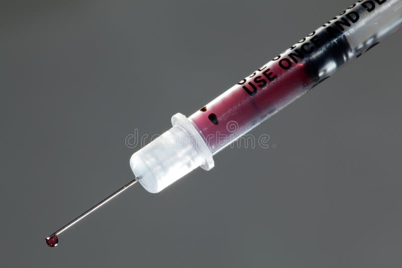 Close Up of Drop of Blood on Needle Stock Image - Image of closeup ...