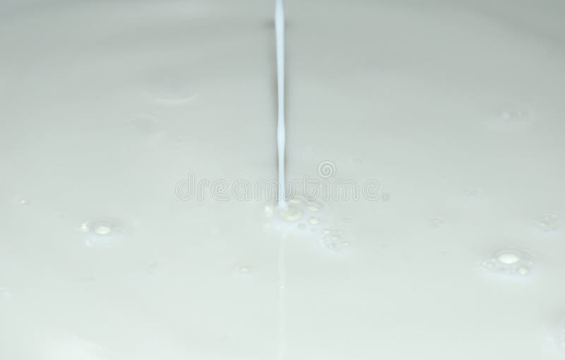 Drop of White Fresh Milk Falling To Surface Splashing and Making Wave ...