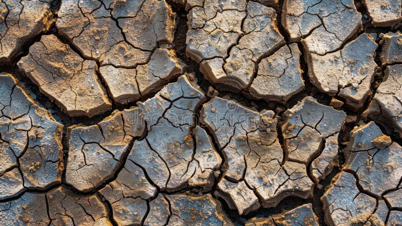 Close-up of Dry, Cracked Earth, Showing the Effects of Drought and Lack ...