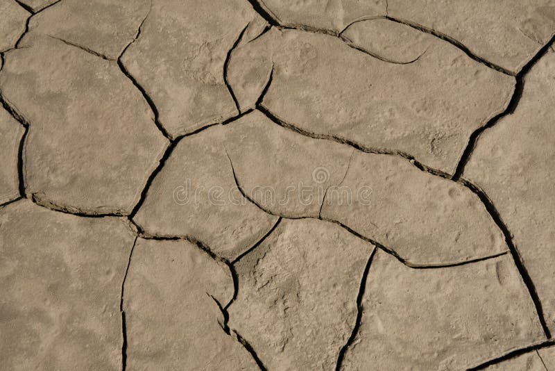 Close Up of a Dry and Cracked Riverbed Stock Image - Image of land ...
