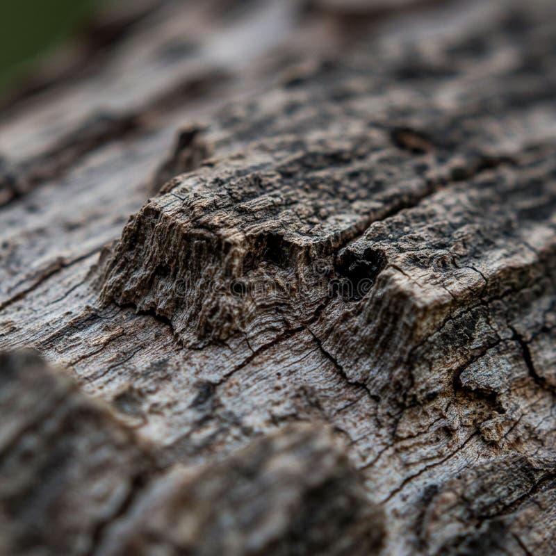 Close-up of Dry, Textured Tree Bark with Deep Grooves and Ridges. the ...