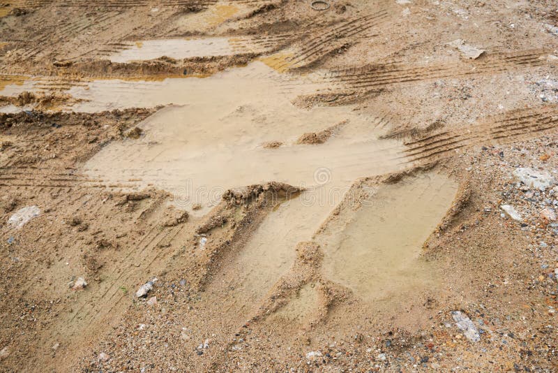 Dry Wheel Track on Dirt Soil Texture Stock Image - Image of surface ...