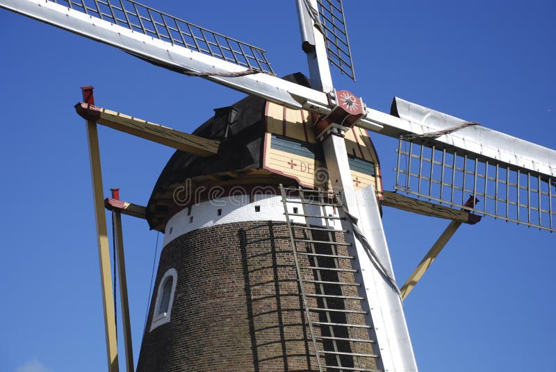Close Up of a Dutch Windmill Stock Photo - Image of wicks, equipment ...