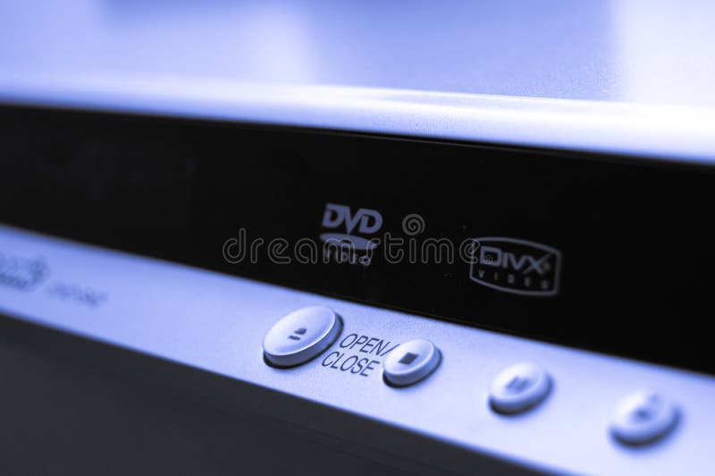 Close-up dvd player stock image. Image of amplifier, entertainment ...