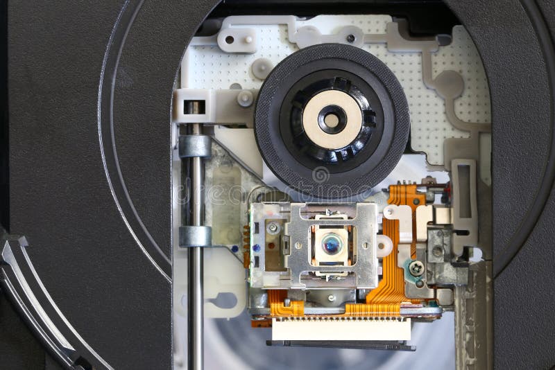 Close Up DVD-ROM Head Reader Stock Image - Image of detail, digital ...