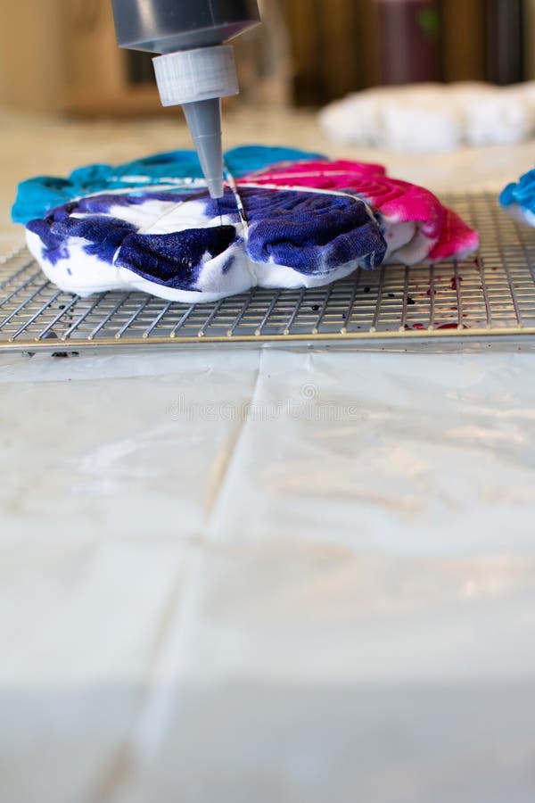 Close Up of a Dye Being Added To a Tee Shirt Stock Image - Image of ...