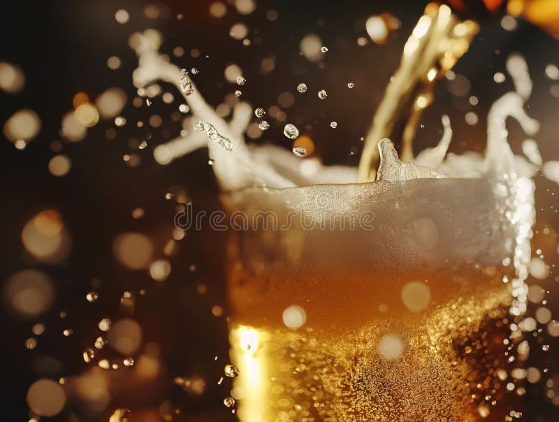 Refreshing Beer Splash stock photo. Image of fizz, froth - 310189514