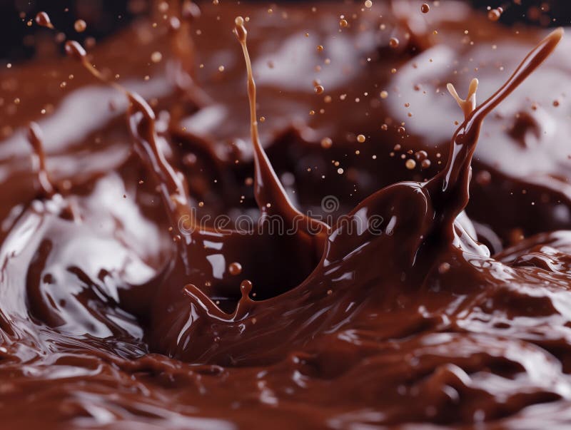 Liquid Chocolate Splash Delight Stock Photo - Image of indulgence ...