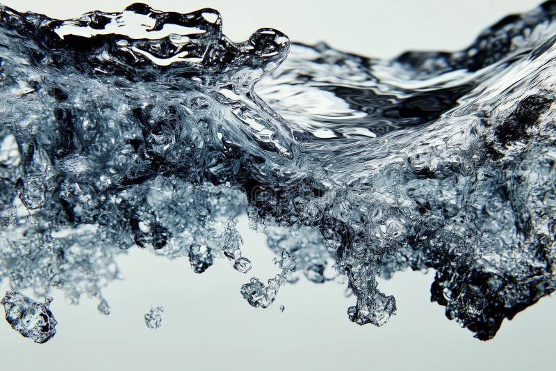 Close-up of Dynamic Water Splash Creating Intricate Patterns. Stock ...