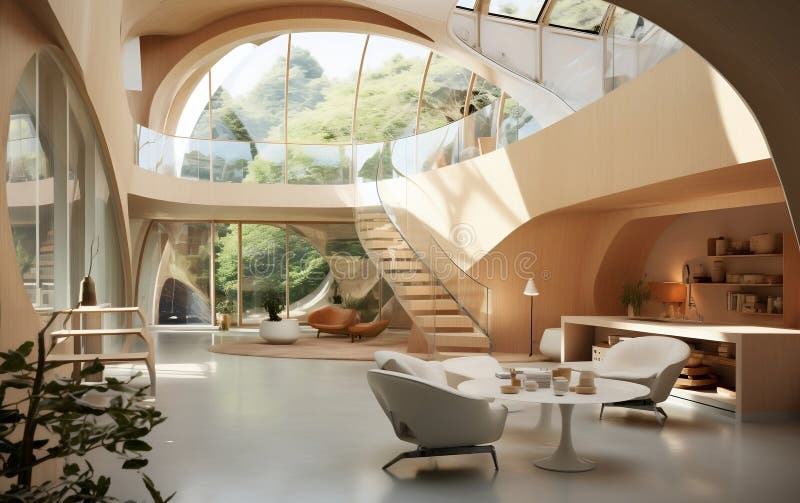 Close Up Dynamics Inside the Dynamic House. Generative AI Stock ...