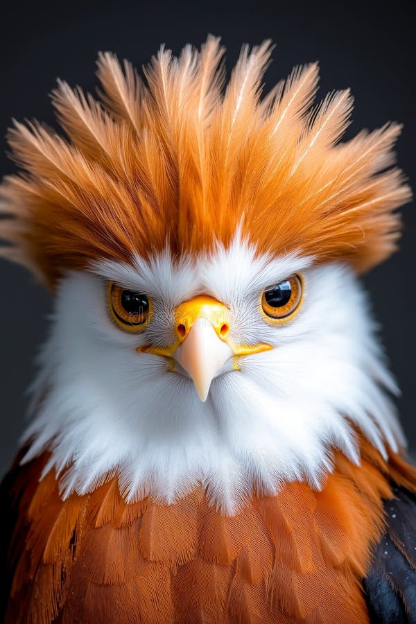 A Close Up of an Eagle with a Mohawk on Its Head Stock Photo - Image of ...
