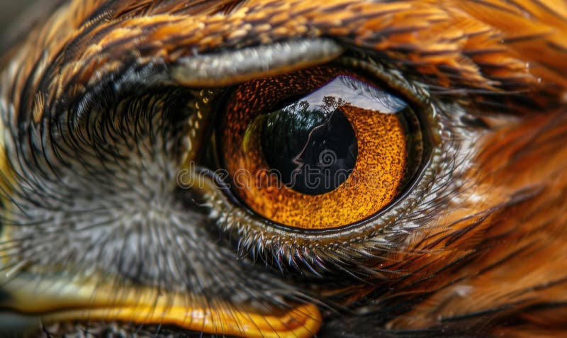 Close-up of Eagle S Eye. Macro of Hawk S Eye Stock Photo - Image of ...