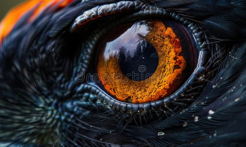 Close-up of Eagle S Eye. Macro of Hawk S Eye Stock Photo - Image of ...