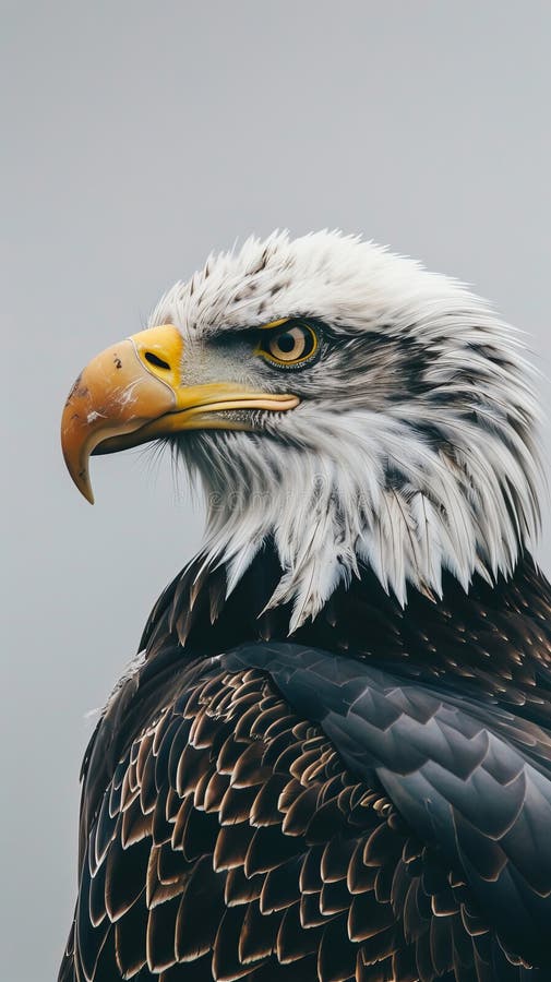 A Close Up of an Eagles Face with a Blue Bubble in the Eye. the Eagle ...