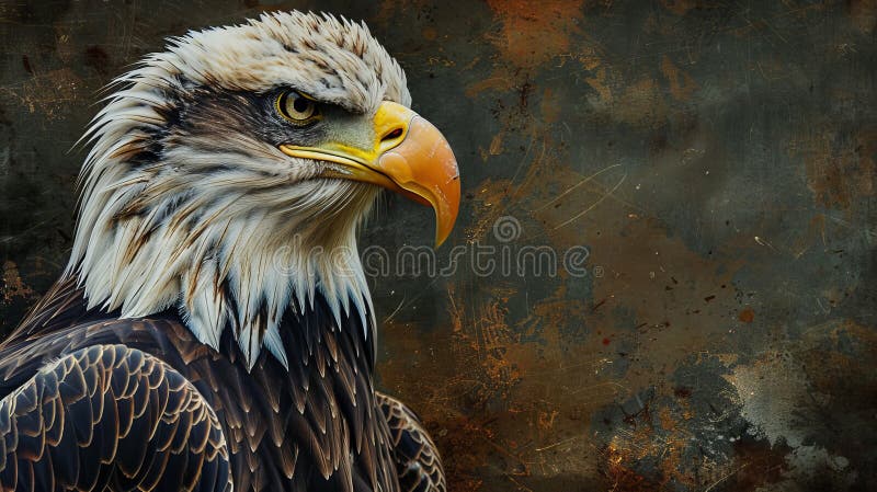 A Close Up of an Eagles Face with a Blue Bubble in the Eye. the Eagle ...