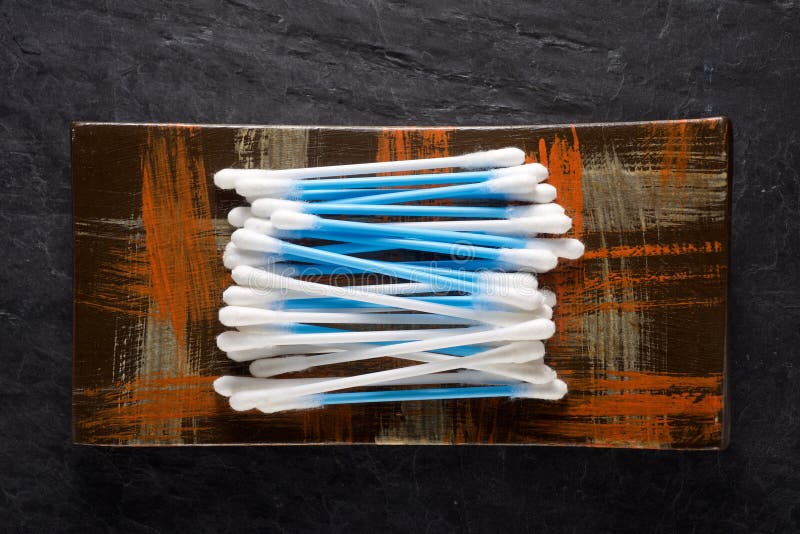 Ear Cleaning Swabs on a Table Stock Image - Image of group, healthcare ...