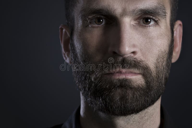 Close Up of Cheerful Smiling Man with Warm Look. Stock Image - Image of ...