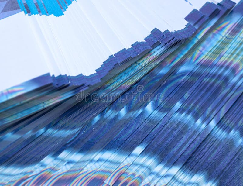 Blue and white leaflets stock photo. Image of paper - 223021104