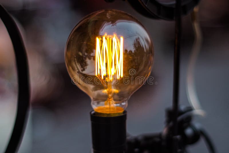 Close Up Edison Lamp Technology Innovation and Leadership Concept Stock ...