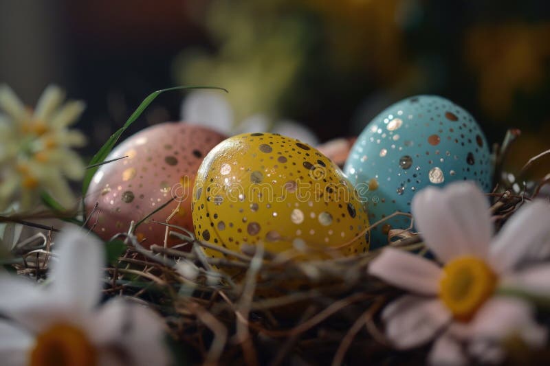 Close-up of Eggs in a Nest, Suitable for Various Nature-themed Projects Stock Photo - Image of ...