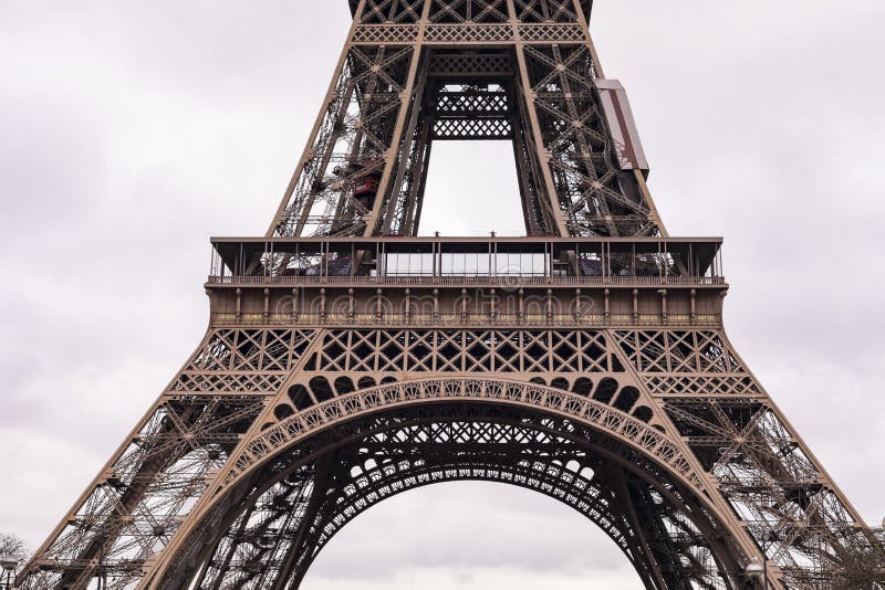 Close Up Eiffel Tower in Paris Stock Photo - Image of metal, europe ...