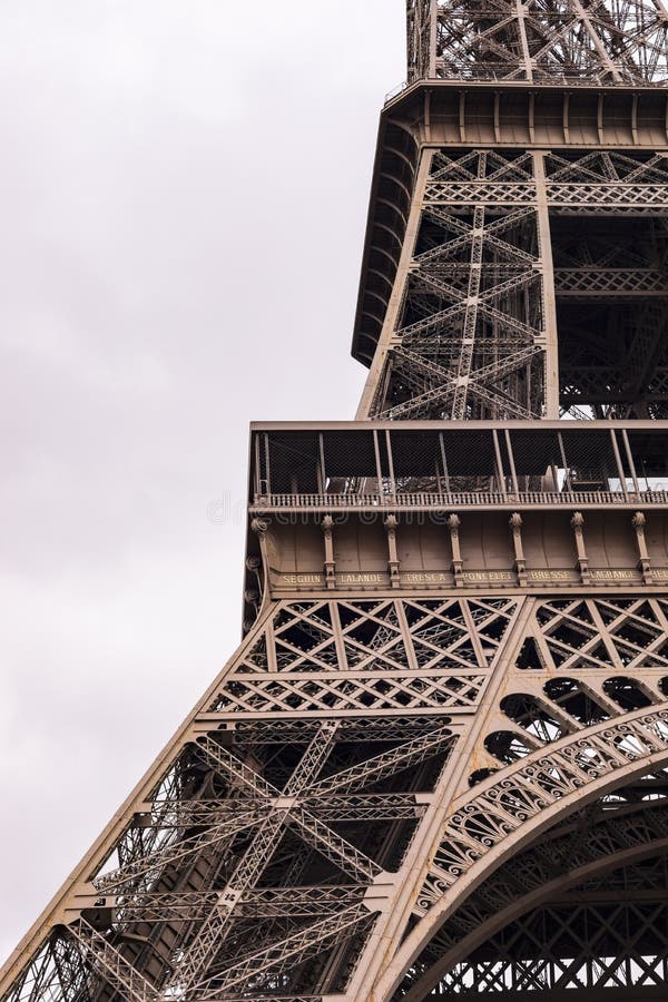 Close Up Eiffel Tower in Paris Stock Image - Image of beautiful, france ...