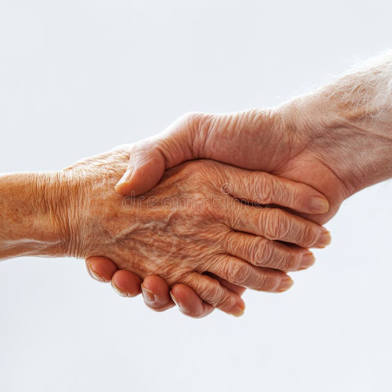 Close-up of Elderly Hands Interlocked with Gentle Touching Gesture ...