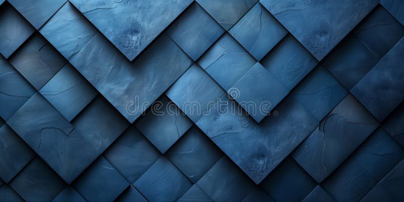 A Close Up of an Electric Blue Diagonal Tile Wall Pattern Stock Image ...