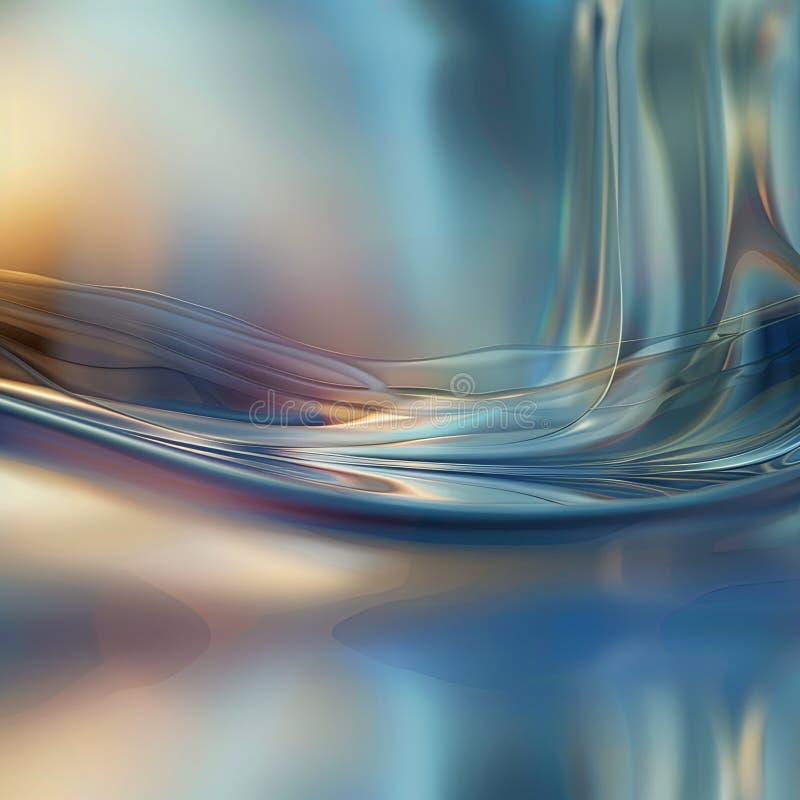 Close Up of Electric Blue Spoon in Calm, Patterned Glass of Transparent ...