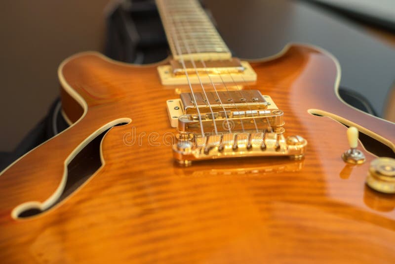 Close-up of Electric Guitar Stock Image - Image of instruments, audio ...