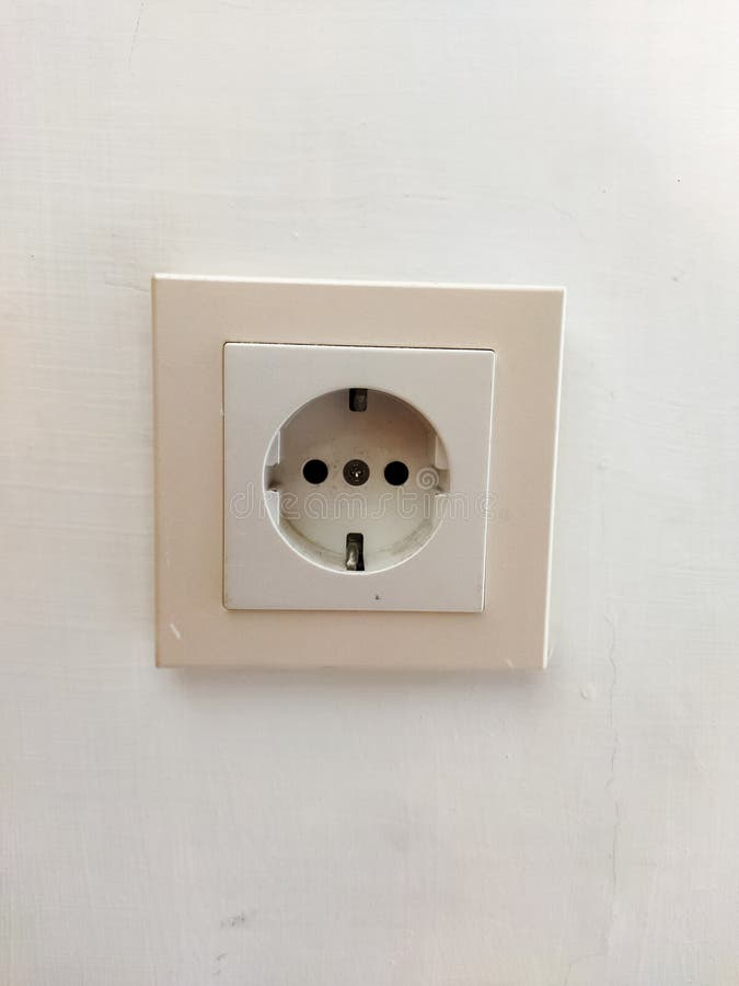 Close Up of Electric Plug on the Wall Stock Photo - Image of plug ...