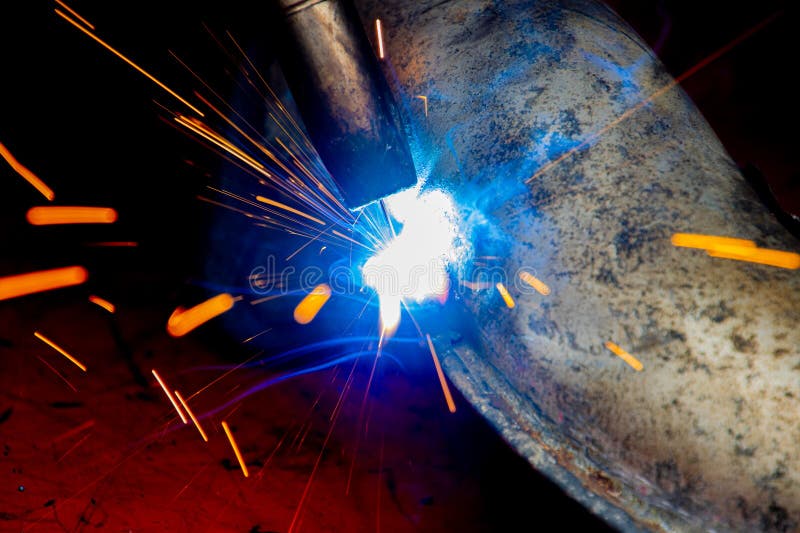 Close Up of Electric Welding Stock Photo - Image of industry, glow ...