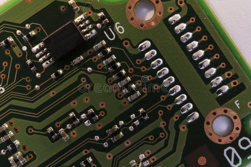 Detail of the Electrical Circuit Board of a Computer Hard Disk Stock ...
