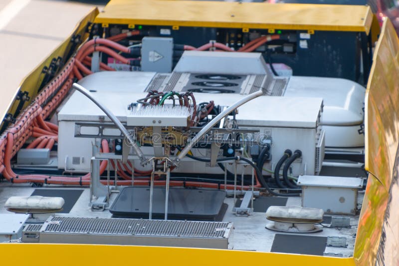 Close-up of Electrical Components and Wiring Inside Vehicle Stock Photo ...